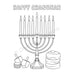 FREE Chanukah Print-At-Home Colouring Page (English) – Chellekie Creations